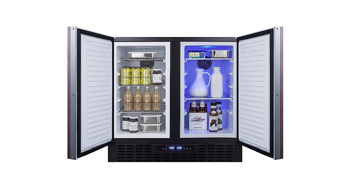 Summit 36" Side-by-Side Refrigerator-Freezer - Stainless Steel