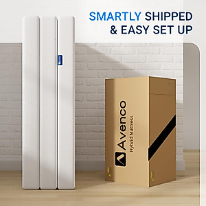 Avenco Folding Mattress, 4 Inch Trifold Mattress, Queen Size Folding Mattress for Indoor, RV/Camper Van, Travel, Camping, Guest Room-Breathable Cover & Non-Slip Bottom