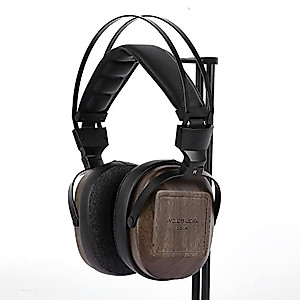 Linsoul BLON B60 50mm Beryllium-Coated Diaphragm HiFi Over-Ear Close-Back Headphone with Wooden Faceplate, Copper Cable, Stainless Leather Headband for Studio Musician Audiophile (BL-B60, Black)