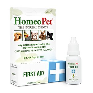 HomeoPet First Aid, Safe and Natural Oral Wound Care for Dogs, Cats, and Other Pets, 15 Milliliters