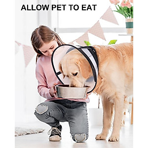 Dog Cone for Dogs After Surgery, Soft Dog Recovery Cone, Breathable Dog Cones for Large and Medium Small Dogs,Adjustable Dog Recovery Collar for Pets,Wound Healing Safety E-Collar (Medium Dog)