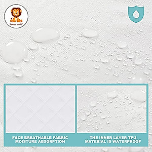 Sunny zzzZZ 6 Pack Baby Waterproof Changing Pad Liners - Quilted Thicker Ultra Soft Changing Table Cover Liners - Durable & Easy to Clean - White - 23" x 11"