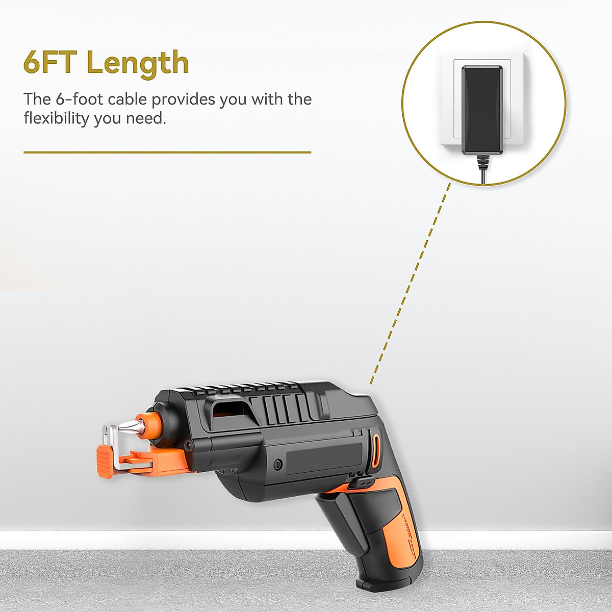Omilik 6FT UL Listed AC/DC Adapter for Worx Zip Snip WX081L WX08IL ZipSnip 3.6V 4V Rechargeable Box Paper Cutter Tool 4.2V 500mA BYCR007042500U HYCH0070420500U WX252 WX253 WX255L WX254L Screwdriver