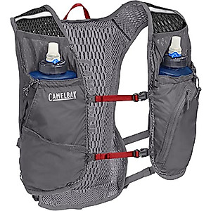 CamelBak Zephyr Limited Edition Run Vest with 2L Fusion Hydration Bladder - Heather Grey/Racing Red