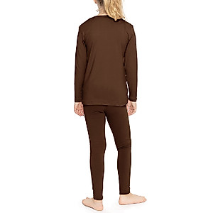 STRETCH IS COMFORT Girl's CREW Neck and Leggings Set Brown X-Large