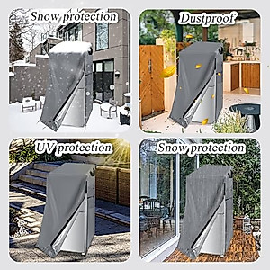 Safipotts Refrigerator Cover, Waterproof & Dustproof Cover for Protecting Upright Freezers - Suitable for Cold Rooms Grey 36"W x 30"D x 71"H