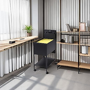 Lorell Standard Lock Mobile File Black 28.35" x 16.54" x 6.50"