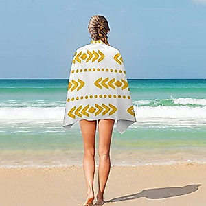 My Little Nest Bath Towels Quick Dry Bathroom Towels Ethnic Golden Arrows Absorbent Shower Towels Soft Hand Towel Wash Cloths for Spa Pool Hotel Gym 31" x 51"