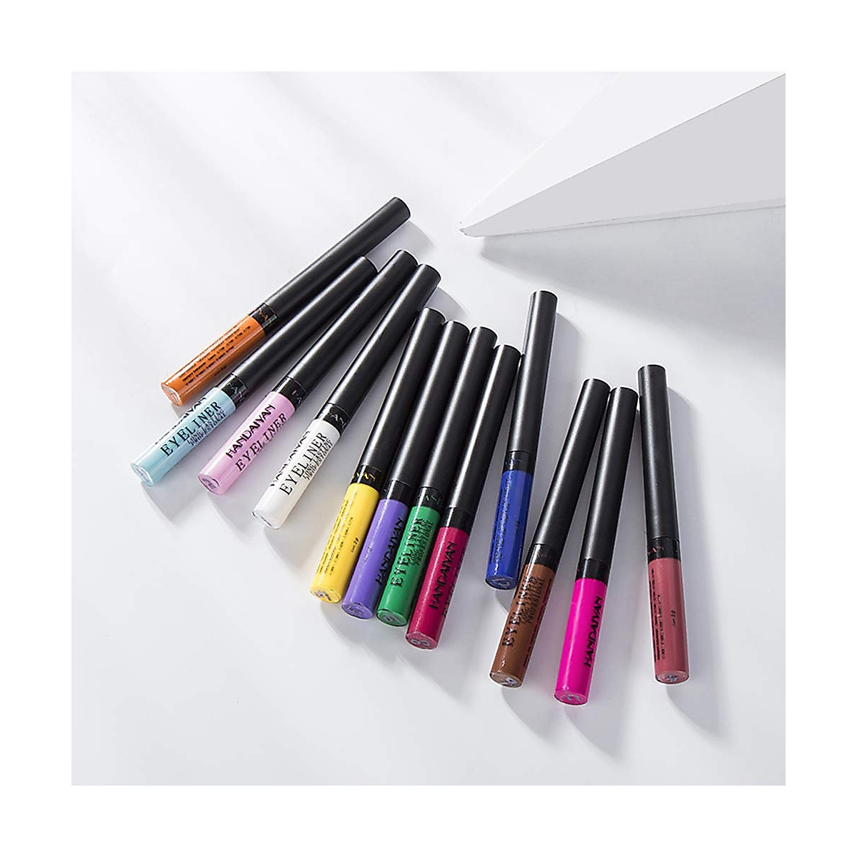 Emirde 12 colors Matte Colorful Liquid Eyeliner Set, Color Gel Eyeliner, Great Versatility Liquid Eyeliner, Waterproof High Pigmented Smudgeproof Long Lasting Makeup Eyeliner Pen