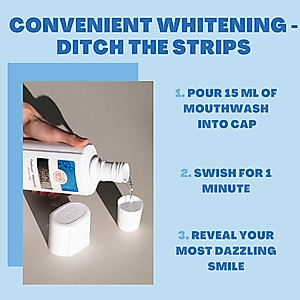 GuruNanda Oxyburst Teeth Whitening Mouthwash - 20 Fl.Oz. (591 ml) Wild Mint Flavor - Alcohol Free, Fluoride Free Mouthwash, Dentist Recommended Mouth Rinse with Pure Essential Oils, Vitamin D & E, Old