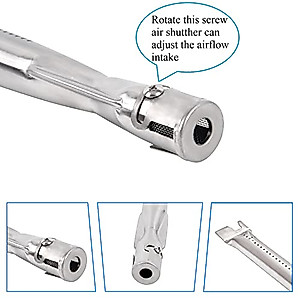 Gassaf Burner Tube Set Replacement for Weber 67820 67722, Genesis 300 Series E310 E320 EP310 EP320 S310 S320 (2007-2010)with Side Control Knobs, 34-1/4 inch 304 Stainless Steel durable Burner