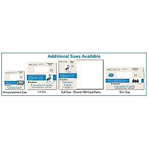 Strathmore Creative Cards with Envelopes, Ivory Deckle, 5x6.875 inches, 50 Cards (80lb/216g) - Artist Paper for Adults and Students