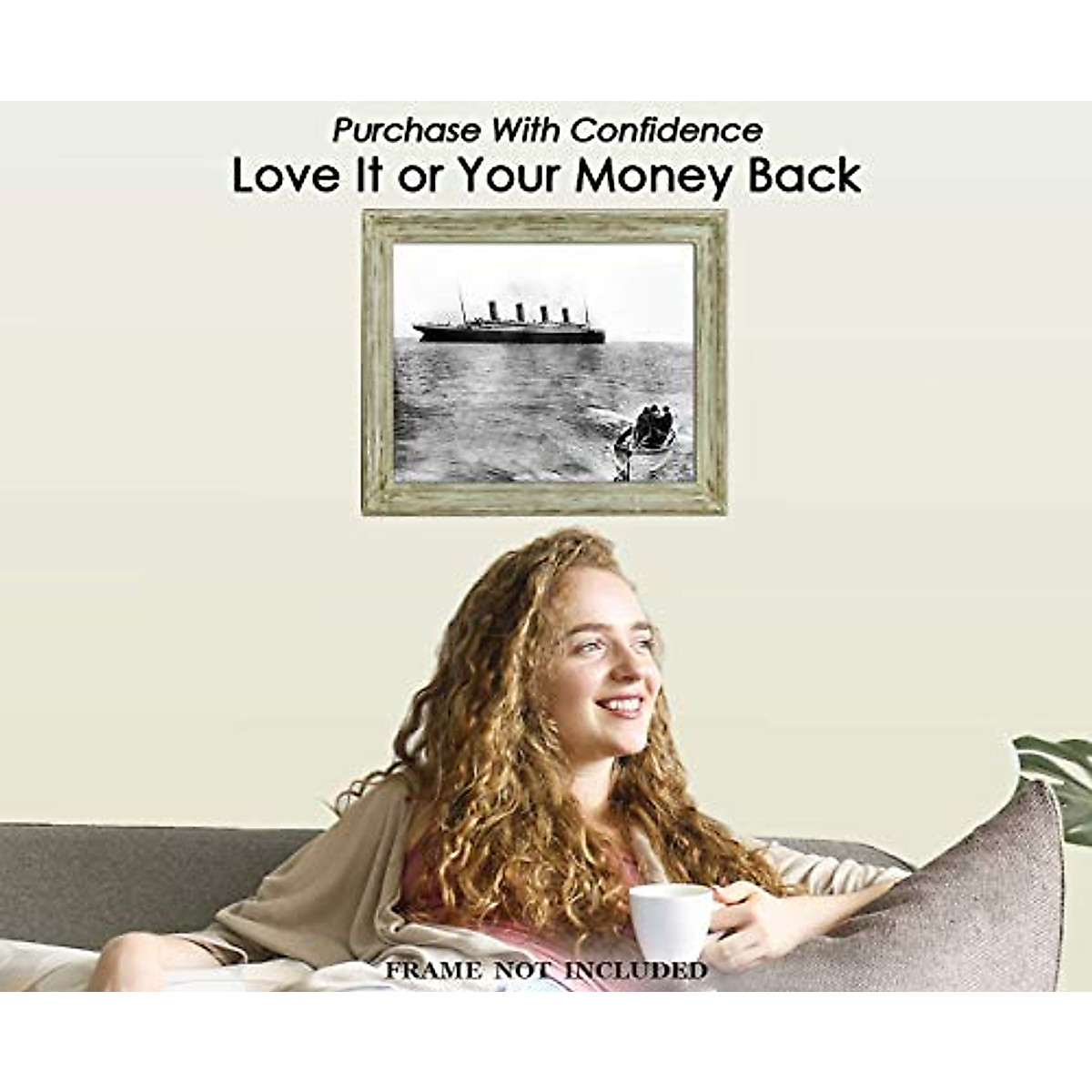 Last Known Photo of Titanic Afloat Wall Art Print Wall Art Print - 8x10 Unframed Picture For Home, Office, Dorm & Bedroom Decor - Creative Gift Idea for Titanic and Movie Fans