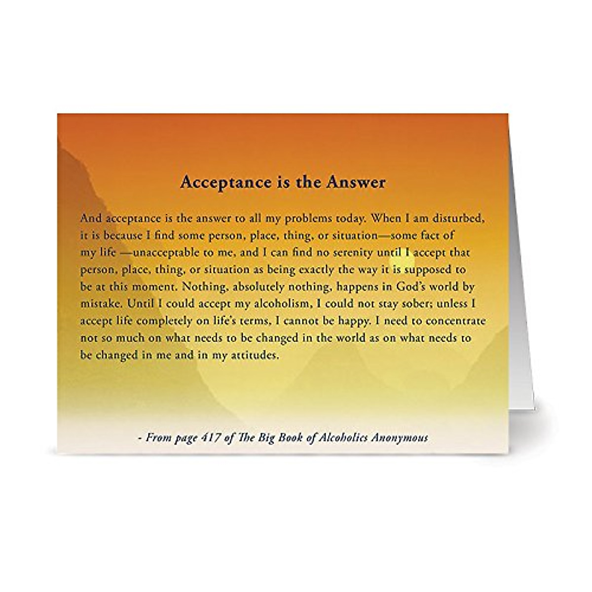 Sobriety Greeting Cards – 24 Pack – Sobriety Prayers Note Cards – Unique Design – Kraft ENVELOPES Included – Blank Greeting Card – Glossy Cover Blank Inside – by Note Card Café