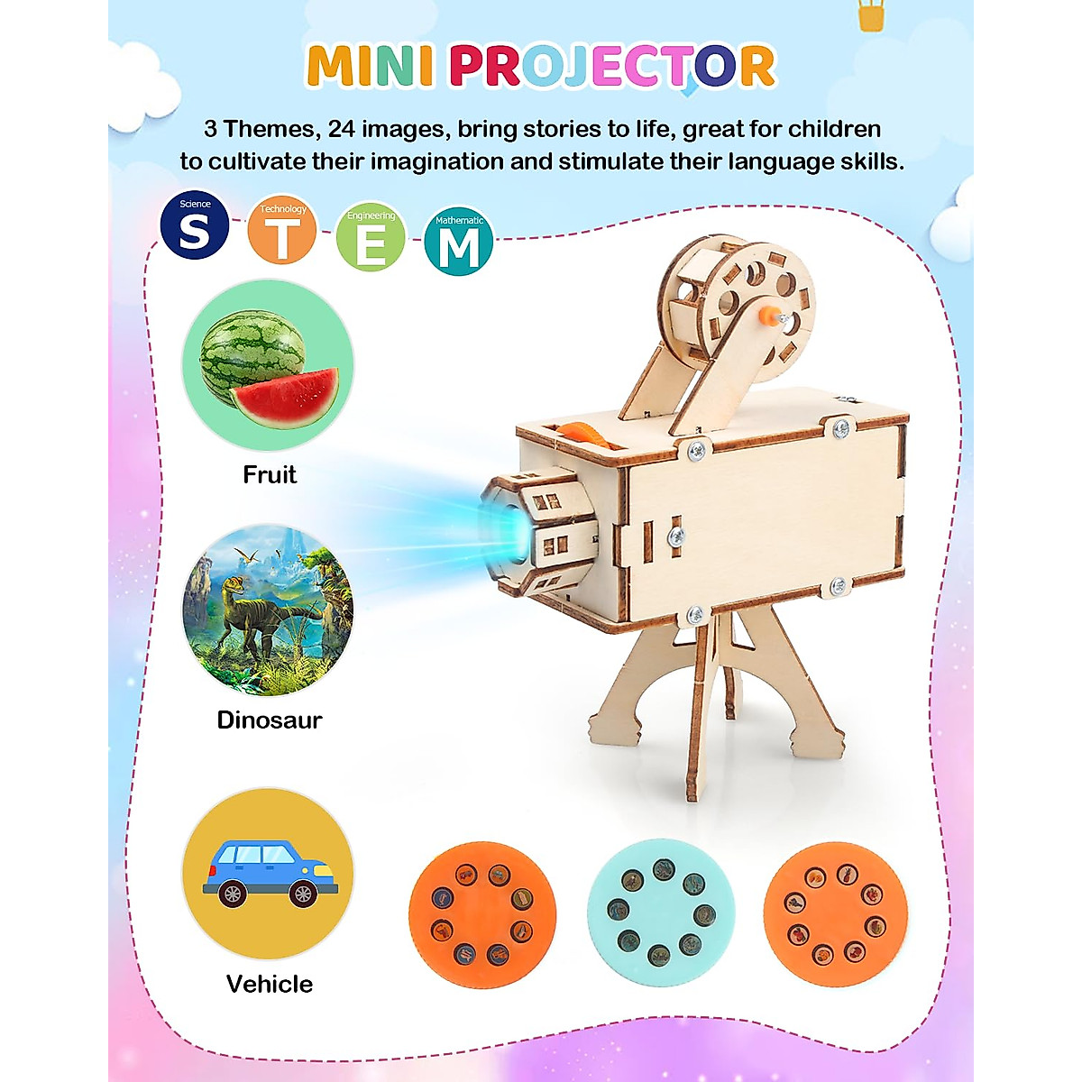 Poraxy STEM Science Kits for Kids Ages 8-10-12, 5 Set 3D Wooden Puzzles, Toys for Ages 8-13, DIY Educational Science Building Kits Crafts, Birthday Gifts for Boys and Girls 8 9 10 11 12 13 Year Old