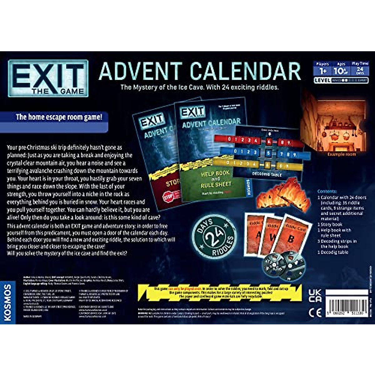 EXIT: Advent Calendar - The Mystery of The Ice Cave | EXIT: The Game - A Kosmos Game | Family-Friendly, Card-Based at-Home Escape Room Experience in a Calendar| 24 Riddles Over 24 Days | Ages 10+