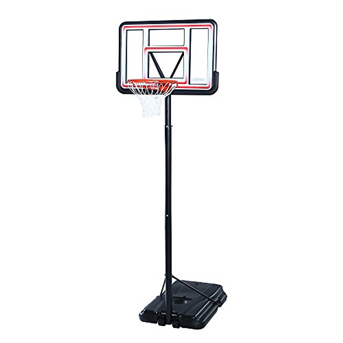 Lifetime Pro Court Height Adjustable Portable Basketball System, 44 Inch Backboard, Red/White & Wilson Sporting Goods Wilson NCAA Final Four Edition Basketball, Official - 29.5",WTB1233