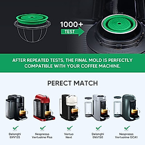 Refillable Vertuo Coffee Capsules DISCS Reusable filters Refillable Coffee PodS for VERTUOLINE & VERTUO capsules, compatible with VERTUOLINE & VERTUO pods