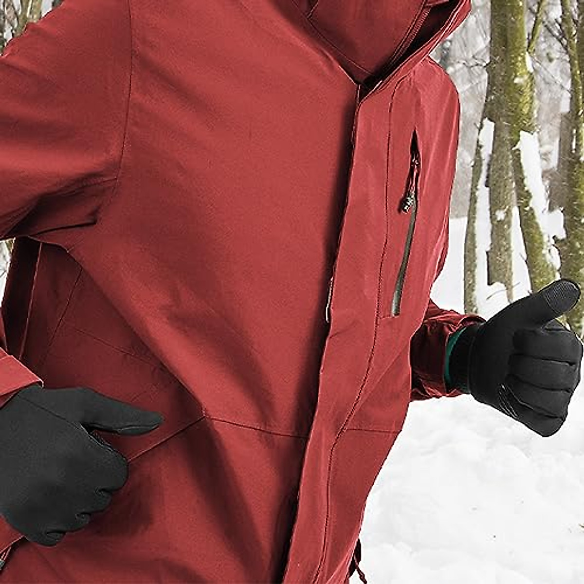 FEWTUR Winter Hiking Gloves for Men Women Cold Weather - Thermal Warm Gloves with Touchscreen Finger for Running Biking