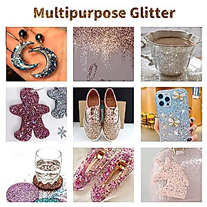 Face Glitter, Eye Glitter, 20 Jars Each Glitter Set, 20 Assorted Color Nail Glitter, Cosmetic Face Body Eye Hair Art Fine Glitter Loose Chunky Glitter