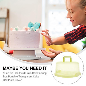 Locking Dessert Carrier Cake Storage Carrier Cake Carrier Clear Plastic Cake Container Cake Box Serving Tray with Handle and Dome Lids Green Locking Dessert Carrier Pie Carrier