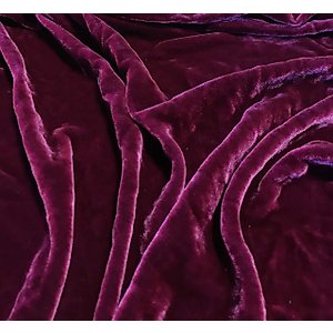 Raspberry Pink - Hand Dyed Silk Velvet