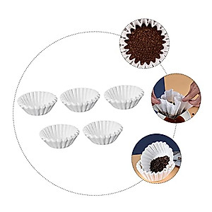 GRIRIW 100 Sheets American Coffee Filter Paper Tea Boiling Filter Coffee Espresso Cold Brew Coffee Filter Loose Tea Filter Milk Strainer Kung Fu Tea Filter Cup Coffee Machine Filter White