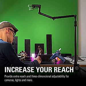 Elgato Flex Arm L, Premium 4-Section Articulated Arm for easy Mounting and Adjusting of Lights, Cameras, and Microphones, for Streaming, Videoconferencing, and Studios, requires Multi Mount Essential