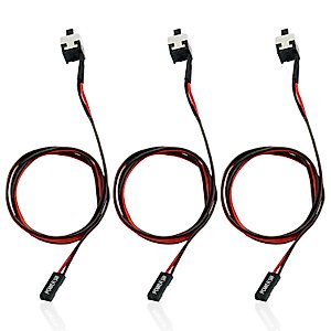 CenryKay Computer Switch Wire Cable on/Off Push Button Restart Line PC Power Switch Cables 45cm (6 Pack 2 Pin)