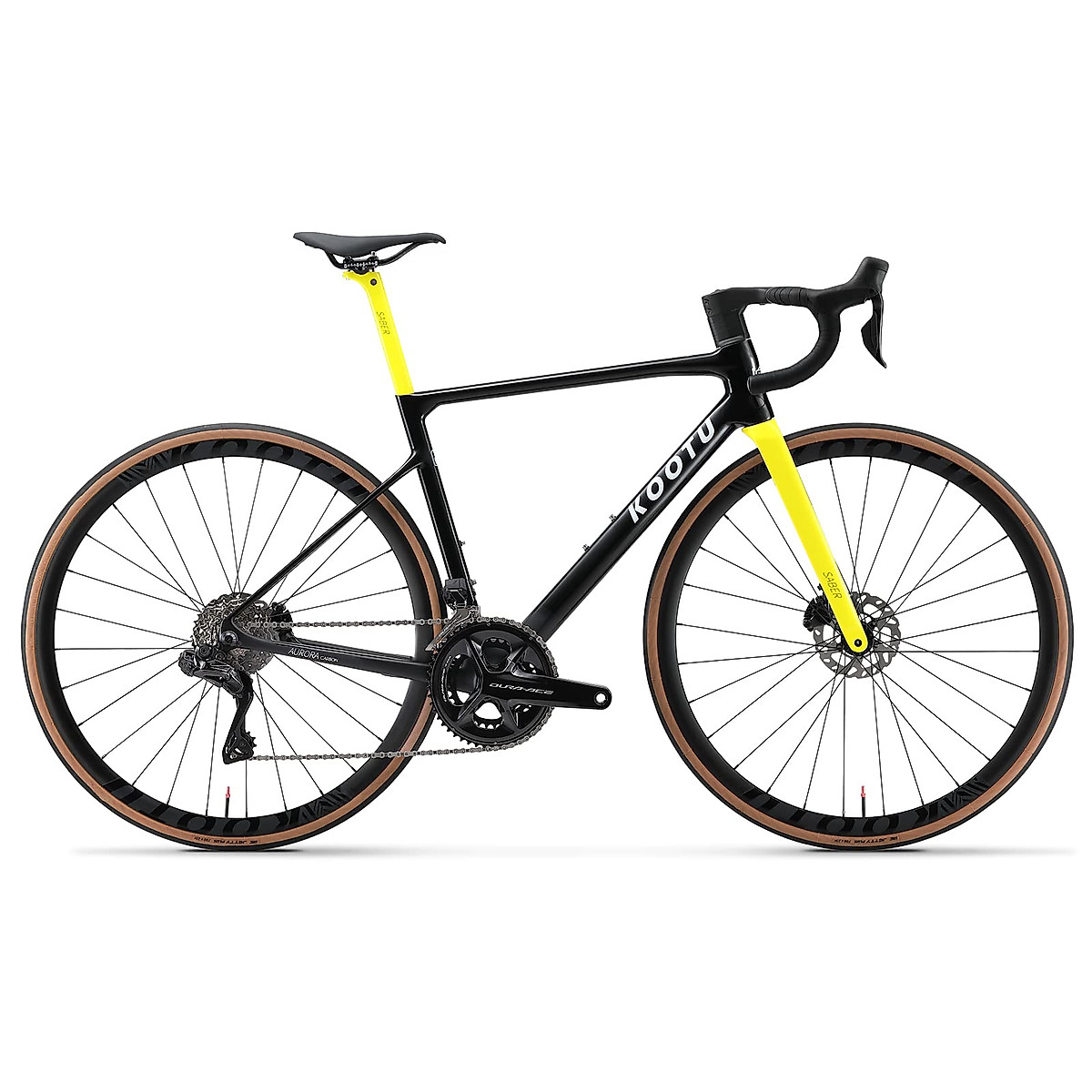 KOOTU Carbon Road Bike Lightweight 24 Speed Shifting Road Bicycle with Shimano Di2 9270 Groupset T1000 Full Carbon Frame & Fork & Wheelset with Disc Brake