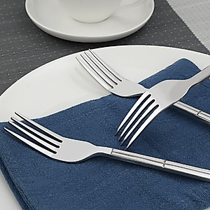Lesbin 12-Piece Stainless Steel Dinner Forks, 7.97-Inch