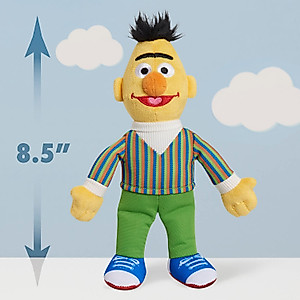 Sesame Street Friends Bert and Ernie 8-inch 2-piece Sustainable Plush Stuffed Animals Set