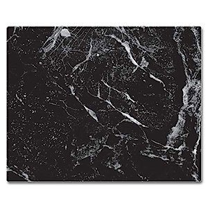 CounterArt Black Marble Design 3mm Heat Tolerant Tempered Glass Cutting Board 15” x 12” Manufactured in the USA Dishwasher Safe