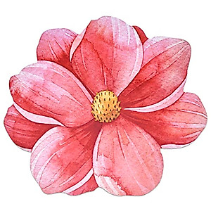 Gift Boutique Disposable Flower Shaped Paper Place Mats 50 Pack 13" x 13" Summer Pink Floral Charger Place Mat for Spring Flowers Dinner Table Setting Bridal Baby Shower Supplies Decorations