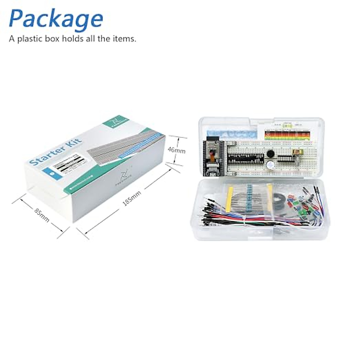 FREENOVE Basic Starter Kit for ESP32-WROVER (Included) (Compatible with Arduino IDE), Onboard Camera Wireless, Python C, 412-Page Detailed Tutorial, 141 Items, 61 Projects