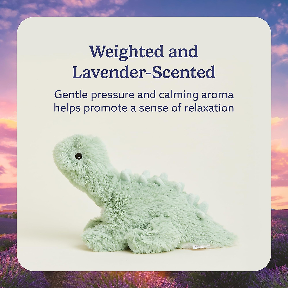 warmies Microwavable & Weighted Stuffed Animals, Green Long Neck Dinosaur - Heated Stuffed Animal Plushie for Warmth & Comfort - Soft Plush Toys for Adults & Children (Boys, Girls, Babies & Toddlers)