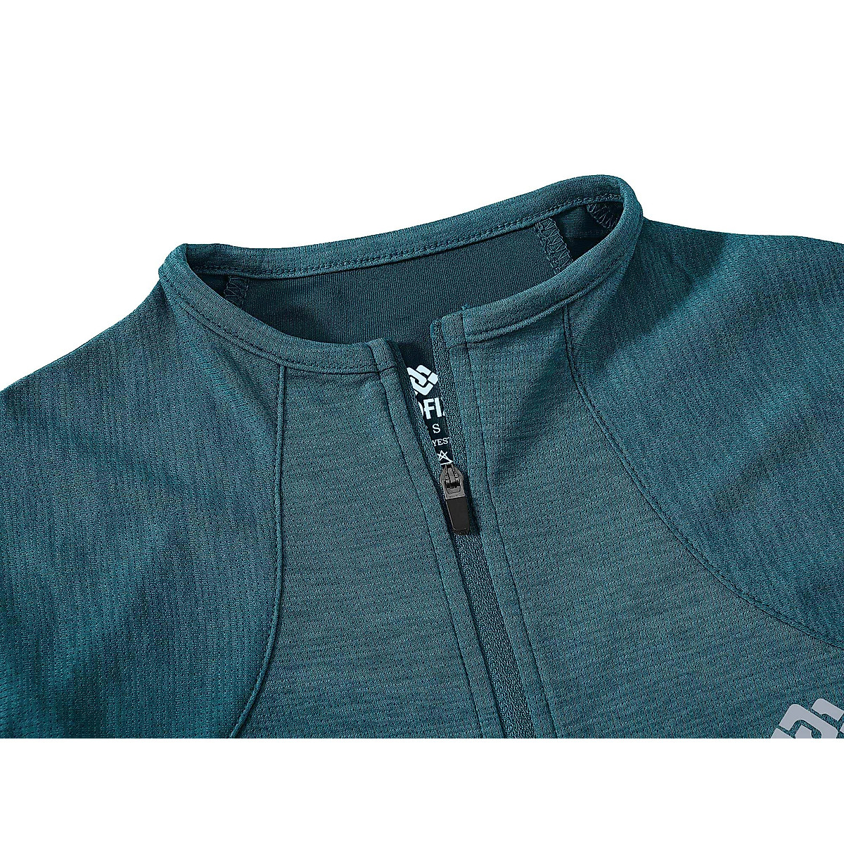 MoFiz Lightweight Workout Jacket with Long Sleeved UV Protection for Outdoor Ocean Blue 2XL