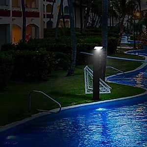 Inowel Light Outdoor Pathway LED Lights Modern European Design Garden Lights Adjustable Landscape Lighting Decorative Bollard Lamp IP54 Waterproof Grey Aluminum for Walkway Patio Lawn 10W 700Lm 3000K