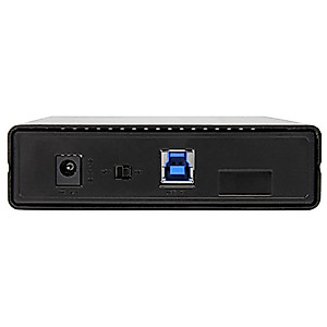 StarTech.com USB 3.1 Gen 2 External Hard Drive Enclosure for 3.5” SATA Drives - Fan-less UASP Enhanced Single Drive Enclosure (S351BU313),Black