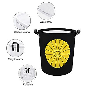 Japan National Emblem Oxford Cloth Laundry Basket with Handles Storage Basket for Toy Organizer Kids Room Nursery Hamper Bathroom