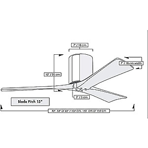 Matthews IR3H-WH-MWH-42 Irene Indoor/Outdoor Damp Rated 42" Flush Mount Ceiling Fan with Remote & Wall Control, 3 Matte White Solid Wood Blades, Gloss White