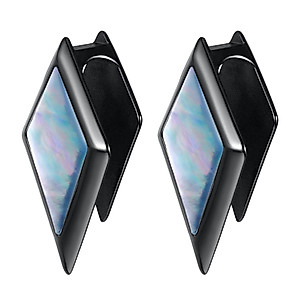 ERKUOO 1 Pair Diamond Ear Heavy Hanger Weights for Stretched Ear Gauges Stainless Steel Dangle Plugs Tunnels Body Piercing Jewelry Earrings 9/16"(14mm)