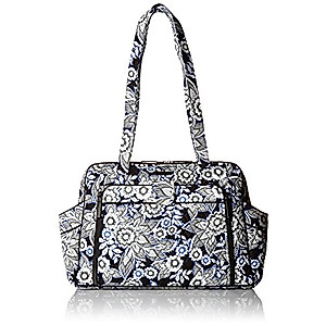 Vera Bradley Women's Cotton Stroll Around Baby Diaper Bag, Snow Lotus, One Size