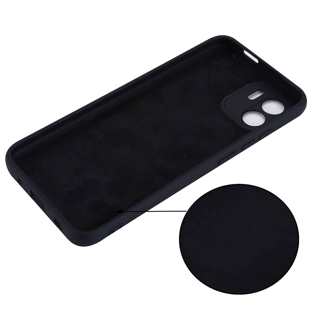 Case for Xiaomi Redmi A1/Xiaomi Redmi A2, Liquid Silicone Protective Phone Case for Xiaomi Redmi A1/Xiaomi Redmi A2 with Silicone Lanyard, Slim Thin Soft Shockproof Cover for Xiaomi Redmi A1/Redmi A2