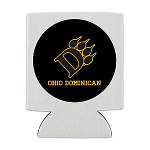 Ohio Dominican University Primary Logo Can Cooler - Drink Sleeve Hugger Collapsible Insulator - Beverage Insulated Holder
