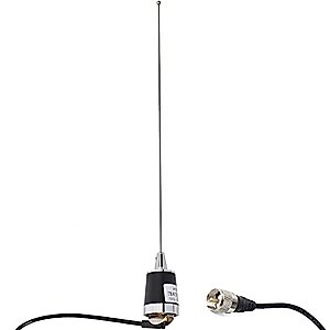 HYS TCJ-N1 Dual Band NMO 144Mhz/430Mhz Mobile FM Transceiver 2M/70cm Antenna with 13 ft RG58 Coax Cable NMO to UHF PL259 Connector for Yaesu Kenwood HYT Vertex Icom Mobile Radios