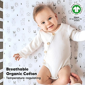 KeaBabies 2-Pack Mini Crib Sheets, Pack and Play Sheets Fitted and 2-Pack Organic Crib Sheets for Boys, Girls - Pack N Play Sheets - Jersey Fitted Crib Sheet, Baby Crib Sheets Neutral