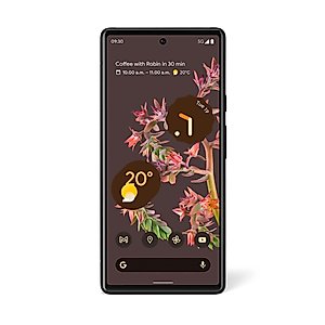 Google Pixel 6 5G 128GB 12GB RAM Factory Unlocked (GSM Only | No CDMA - not Compatible with Verizon/Sprint) International Version - Stormy Black