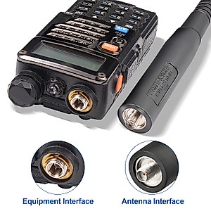 Bingfu CS Tactical VHF UHF SMA-Female Antenna 49 inch Dual Band 136-520MHz Gooseneck Ham Radio Antenna Compatible with Kenwood Baofeng UV-5R BF-F8HP UV-82 BF-888S UV-5X3 UV-9R Handheld Two Way Radio