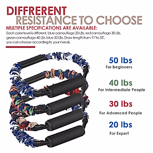 BODY RHYTHM Archery Band Archery Exerciser Bow Trainer Arm Strength Training for Reflex Bow Compound Bow Shooting (50LB Blue)